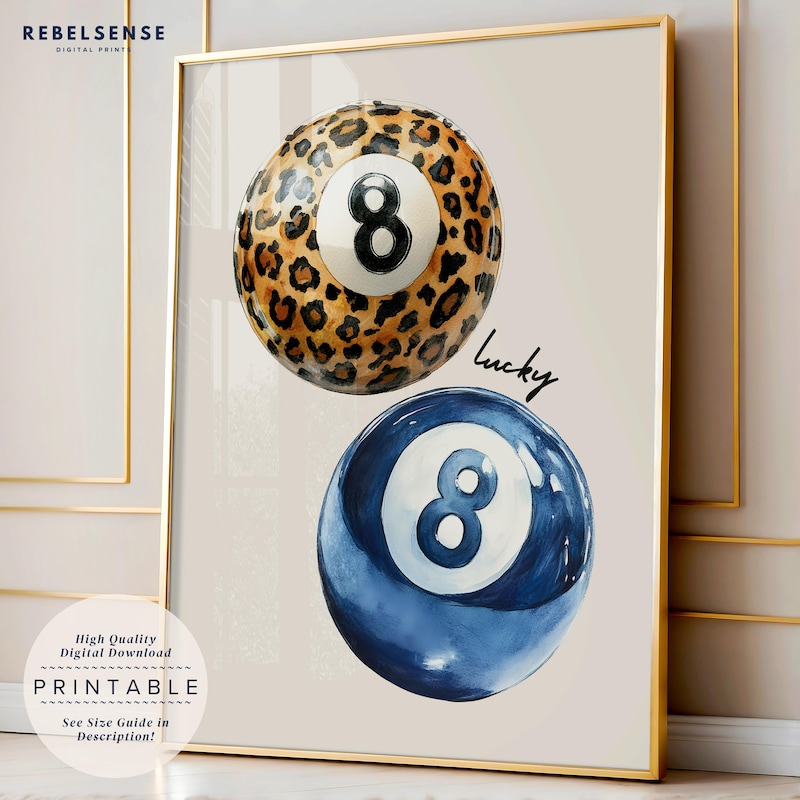 Cheetah 8 Ball - Etsy