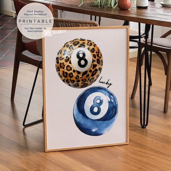 Cheetah 8 Ball - Etsy