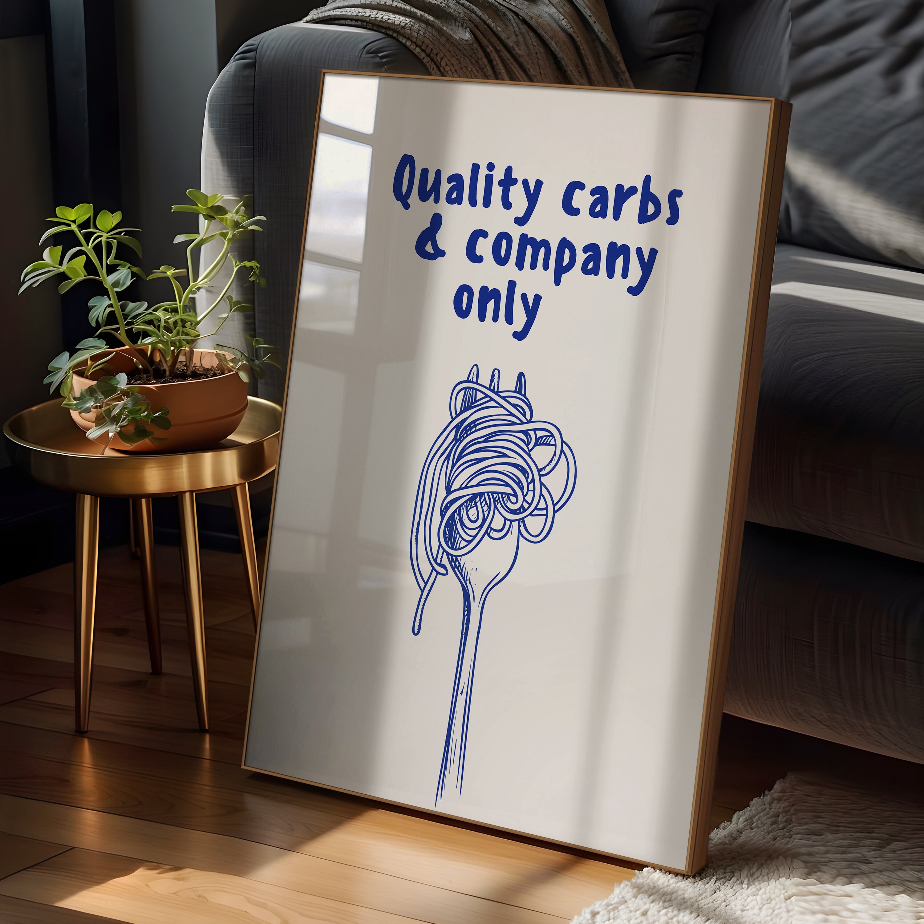 Spaghetti Print, Retro Pasta Quote Wall Decor, Printable, Aesthetic ...