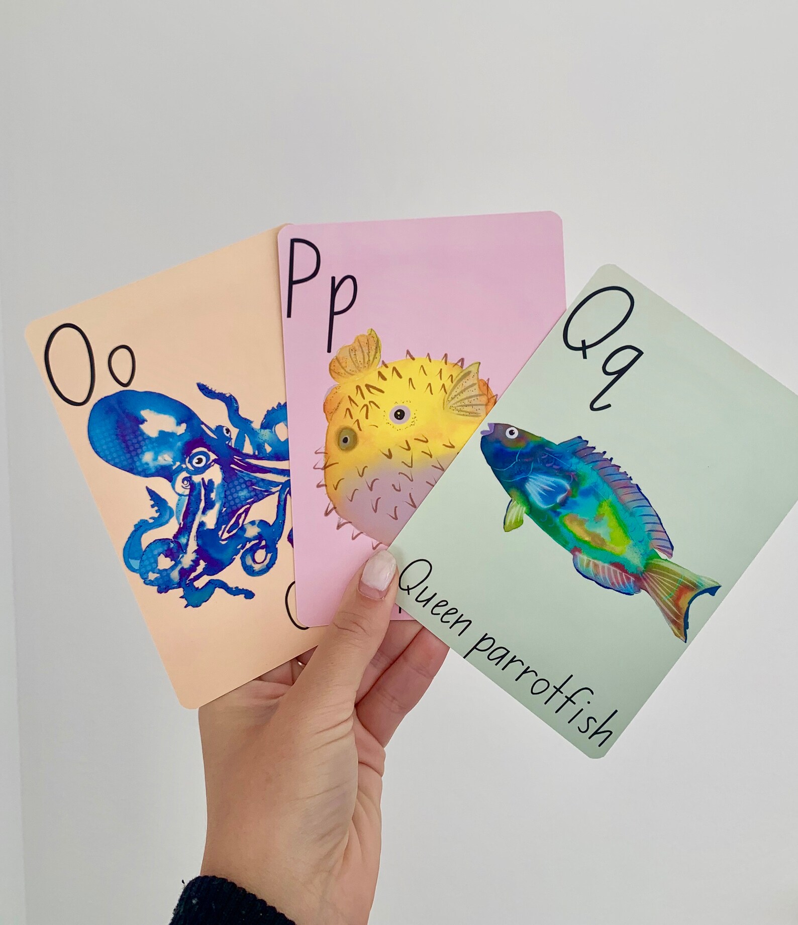 ABC Flashcards Digital Print High Quality Ocean Animal Absea Flash ...