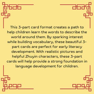 Montessori Chinese 3-part Cards With Zhuyin - Fall - Etsy