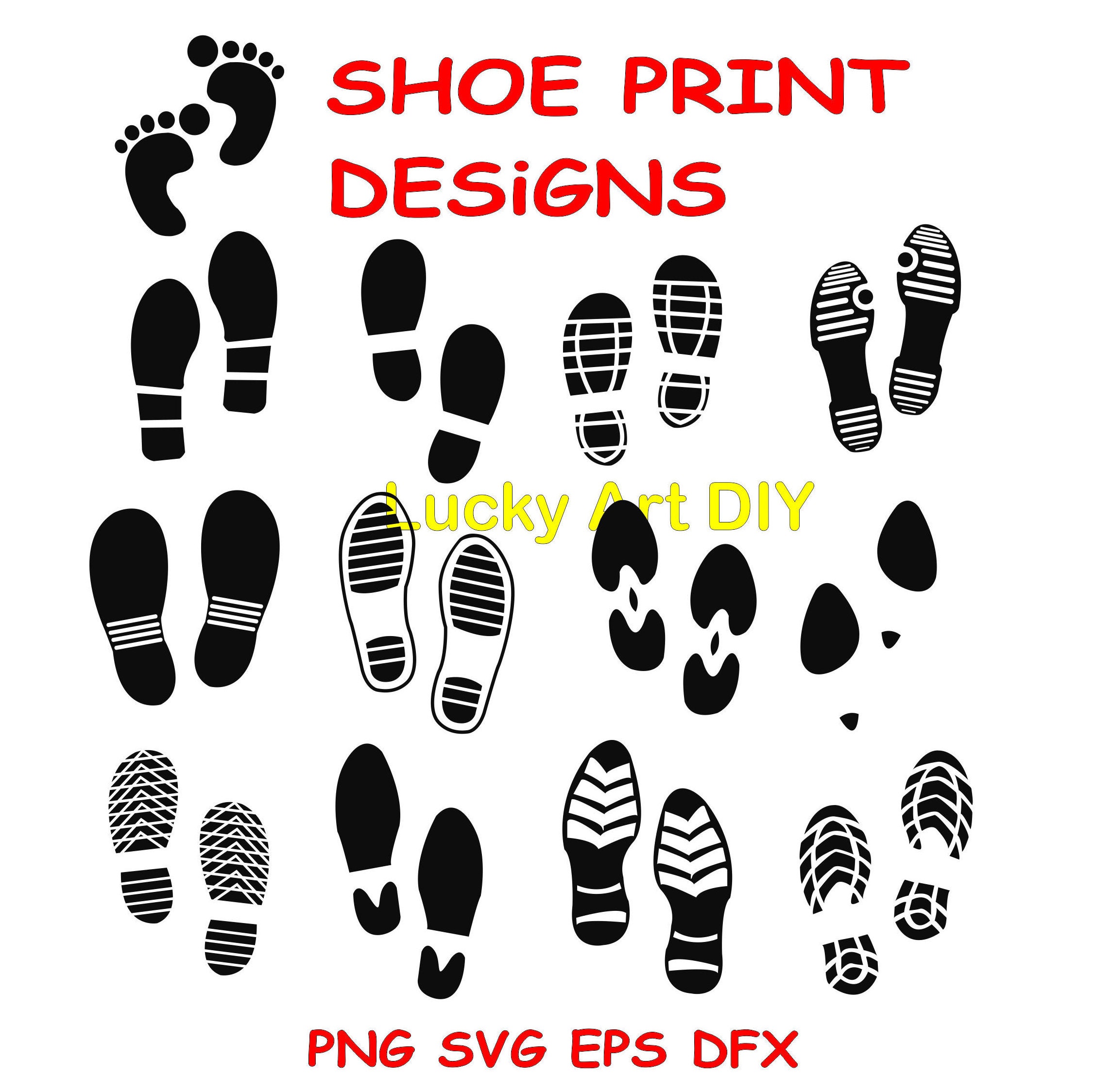 Pdf Dxf Png Shoe Print #2 Svg Shoe Print Svg Footstep Svg Eps Shoe ...
