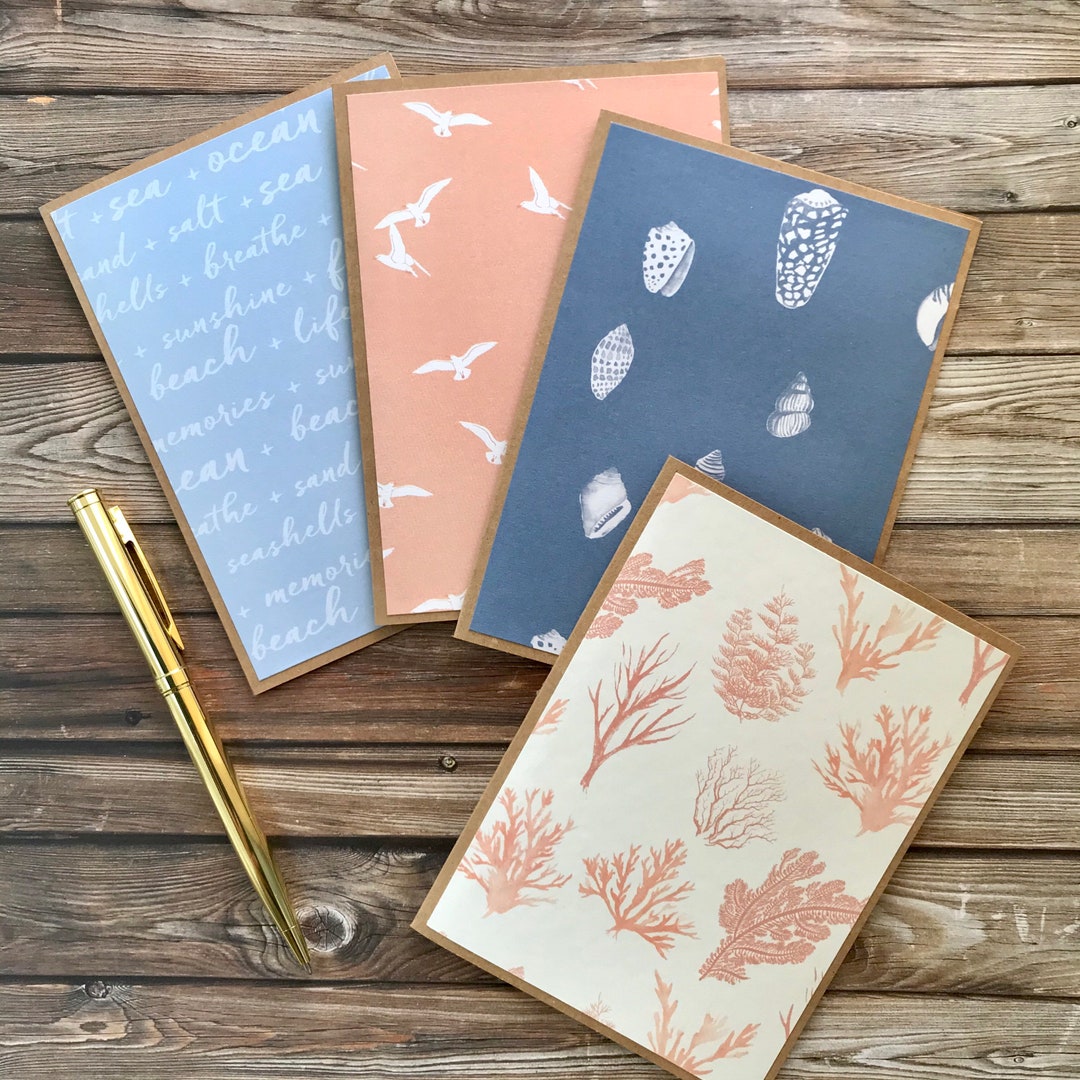 Beach Note Card Set / Blank Cards With Envelopes / Beach Themed ...