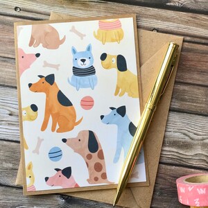 Dog Card Pack, Blank Dog Note Cards With Envelopes, Cards for Dog ...