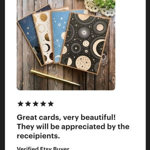 Stars and Moon Note Cards – Blank Constellation Stationery Set ...