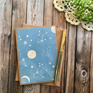 Stars and Moon Note Cards – Blank Constellation Stationery Set ...