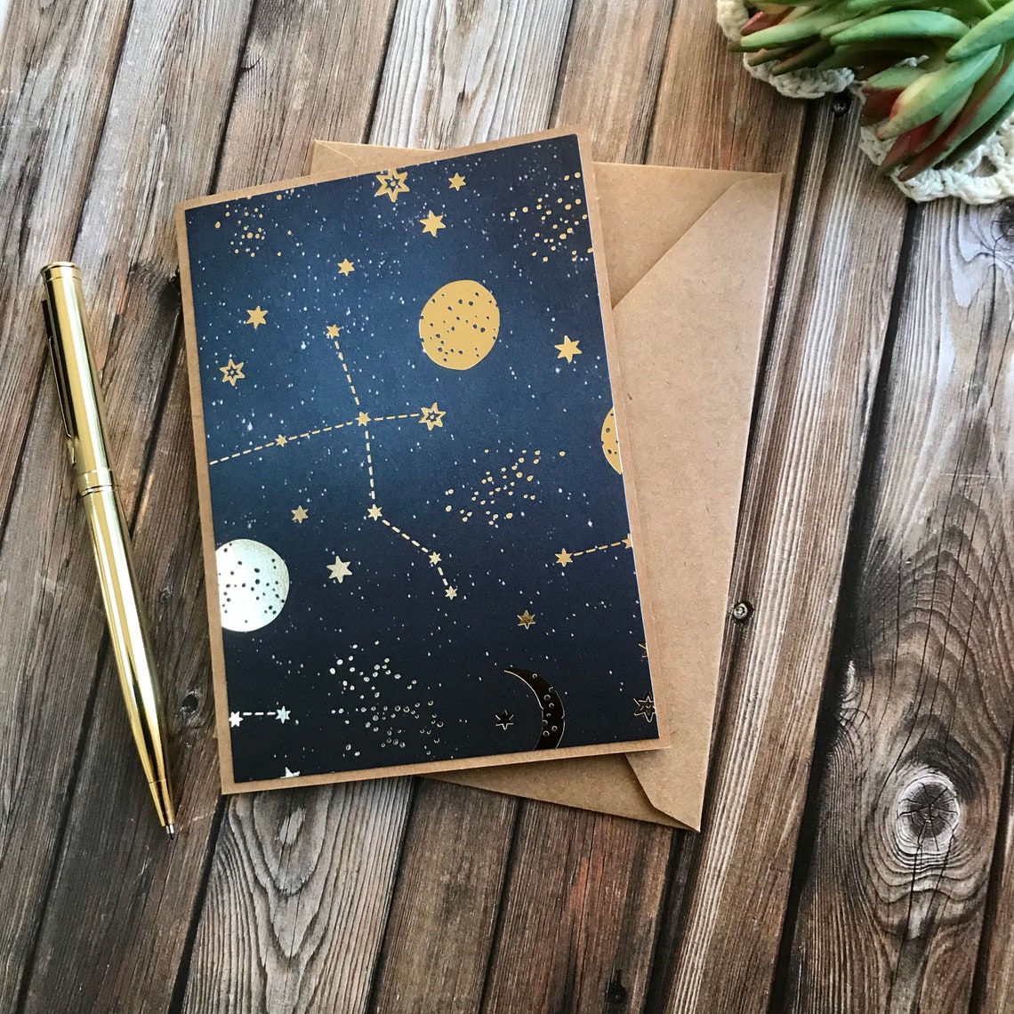 Stars and Moon Cards / Blank Card Pack / moon Phase Card Sets | Etsy