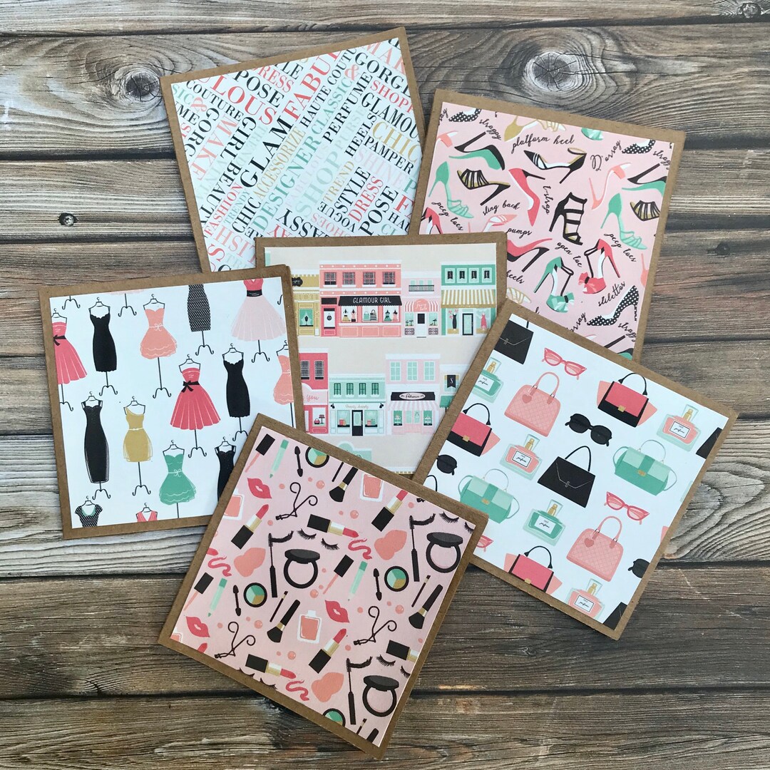 Fashion Mini Cards / Mini Cards With Envelopes / Mini Cards for Mothers ...