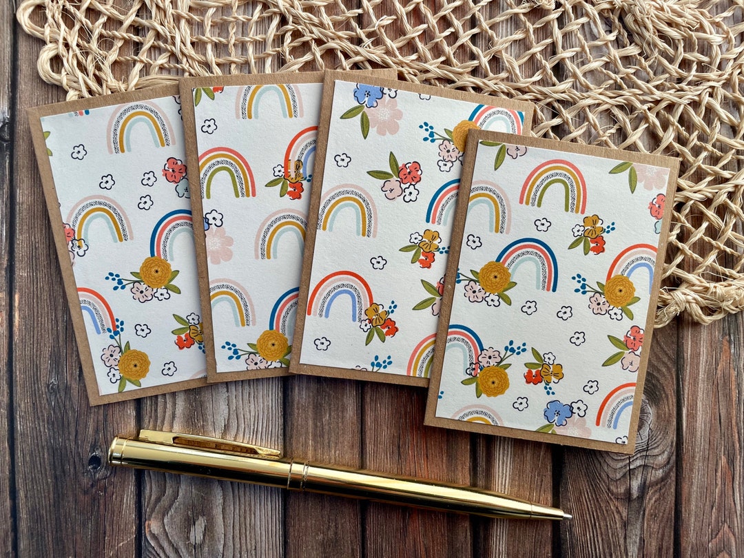 Mini Rainbow Blank Cards - Mini Blank Cards and Envelopes - Rainbow ...