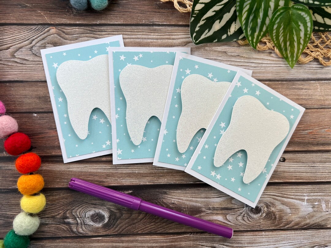 Tooth Fairy Mini Cards – Kids Tooth Note Cards – Small Tooth Fairy ...