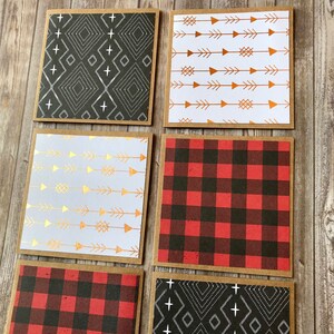 Mini Blank Note Card Set – 6 Pack Cards With Kraft Envelopes – Rustic ...