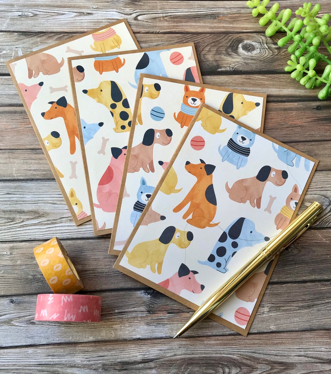 Dog Card Pack Blank Dog Note Cards With Envelopes Cards for - Etsy