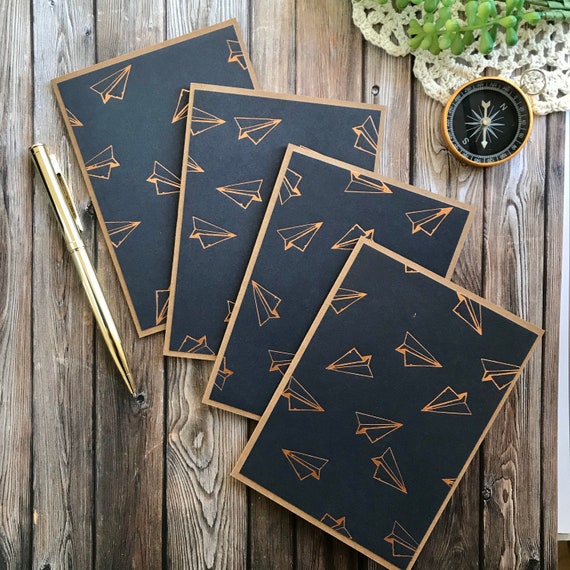 Paper Airplane Blank Note Cards / Blank Note Cards and - Etsy