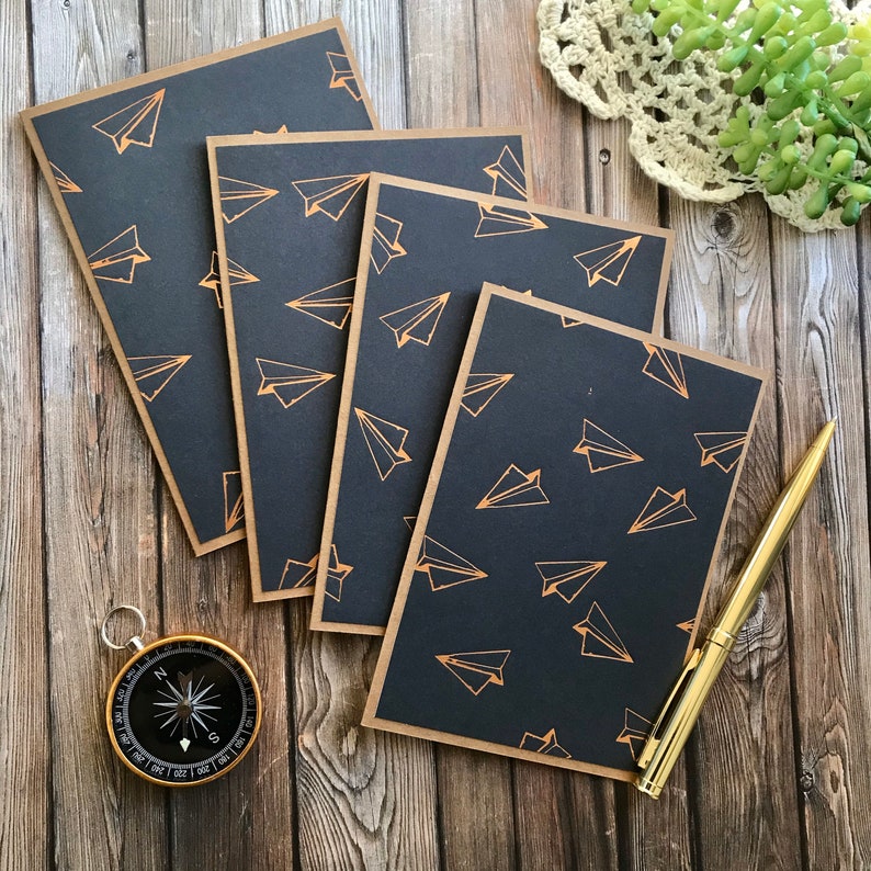 Paper Airplane Blank Note Cards / Blank Note Cards and - Etsy