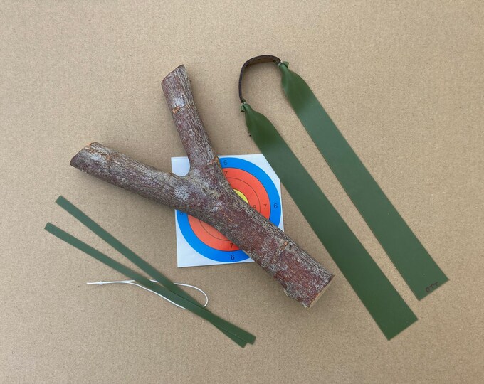 Natural Wood Tree Fork DIY Catapult Slingshot Kit With Snipersling ...