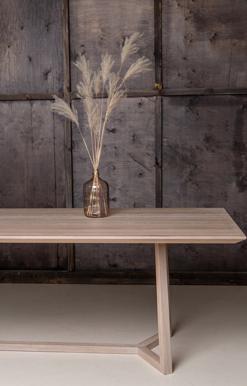 Oak Dining Table Large Wood Table Solid Oak Table | Etsy