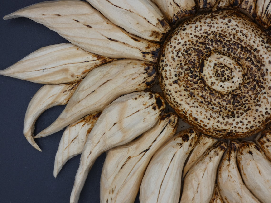 Tutorial and Technical Diagram to Create a Sunflower Flower in Intarsia ...