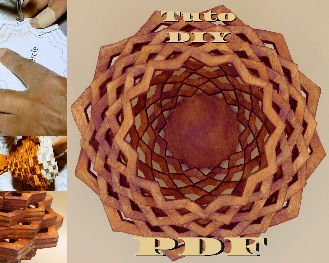 Tutorial and Technical Diagram to Make a Small Openwork Wooden Pot - Etsy
