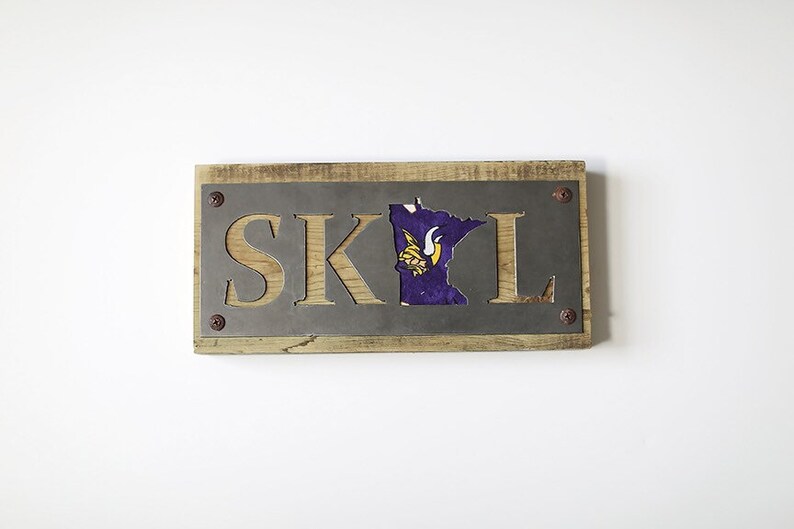Skol Vikings Minnesota Cutout Sign - Etsy
