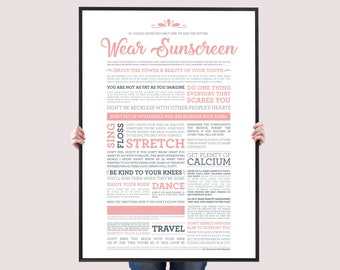 Wear Sunscreen - Etsy