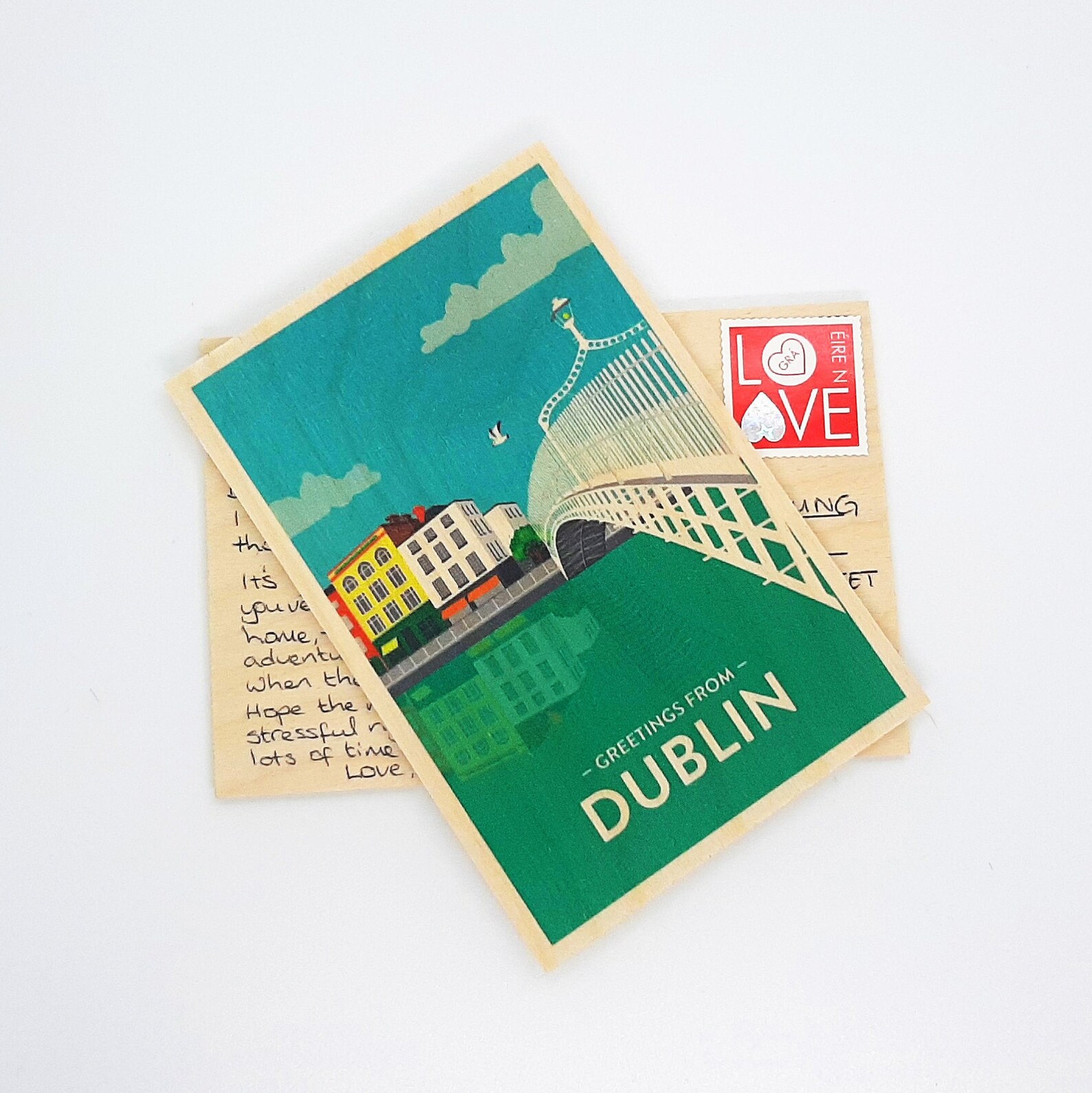 Wooden Postcard Greetings From Dublin Ireland - Etsy