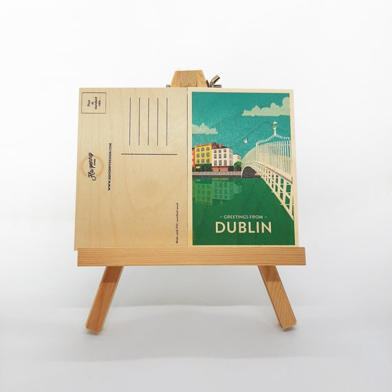Wooden Postcard Greetings From Dublin Ireland - Etsy