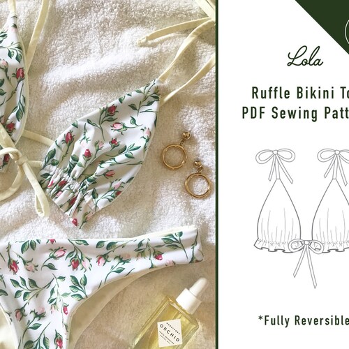Reversible Bikini Top Sewing Pattern PDF Women's Swimsuit - Etsy