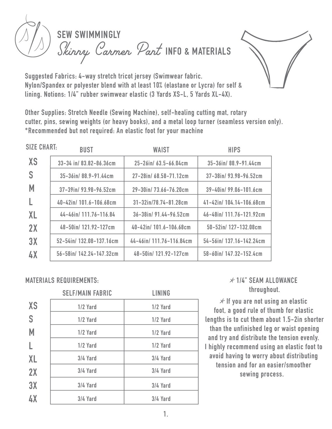 Reversible Bikini Bottoms Sewing Pattern PDF Women's | Etsy