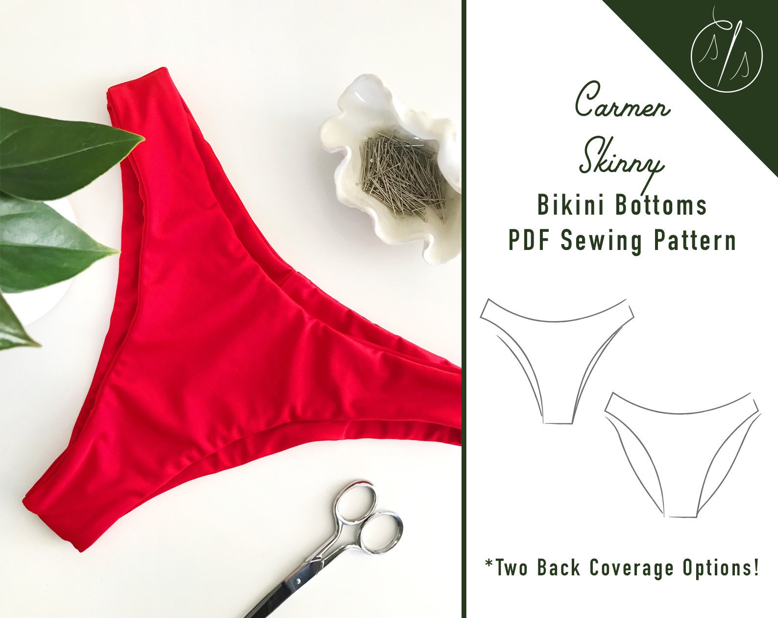 Reversible Bikini Bottoms Sewing Pattern Pdf Womens Etsy