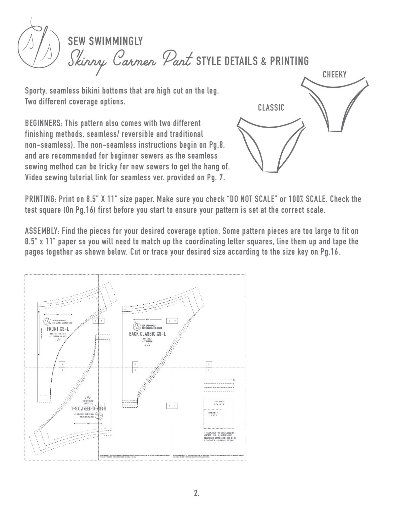 Reversible Bikini Bottoms Sewing Pattern PDF Women's | Etsy