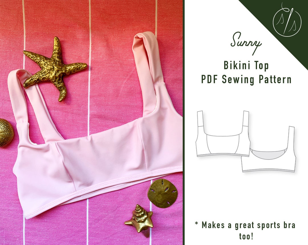 Bikini Top Sewing Pattern PDF- Women's Sports Bra Sewing Pattern - Etsy UK