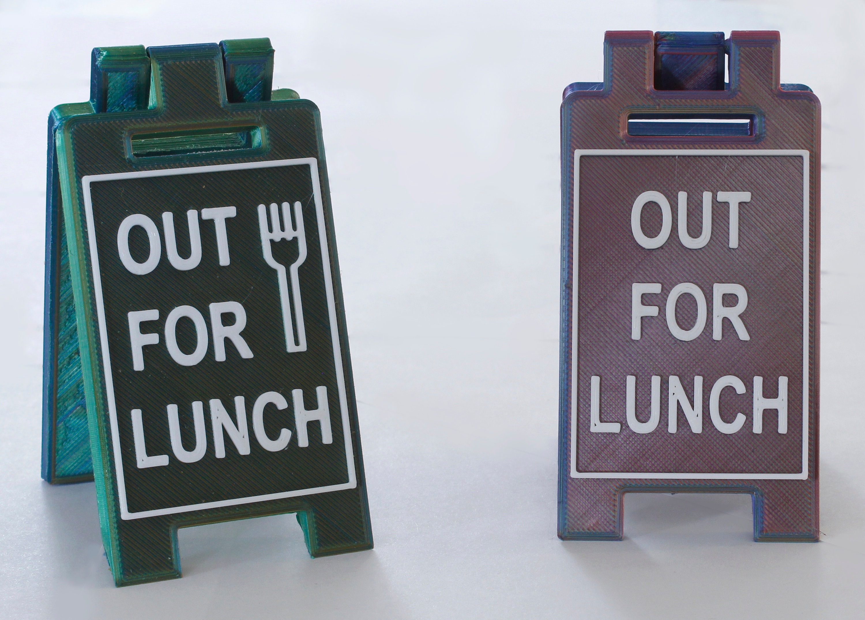 OUT FOR LUNCH Mini Floor Sign 3D Printed - Etsy