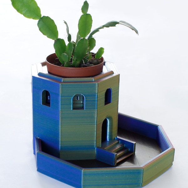 3d Printed Castle Planter - Etsy