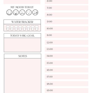 Simple Mood Tracker, Daily Planner, Mood Tracker, Daily Mood Journal ...