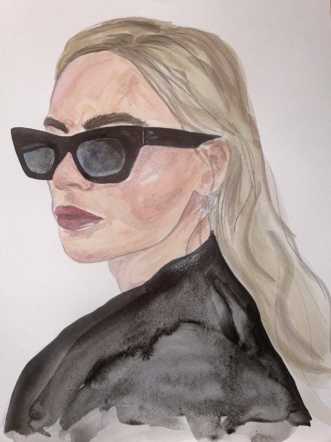Detailed Custom Portrait, Hand Painted Watercolour Portrait, Abstract ...