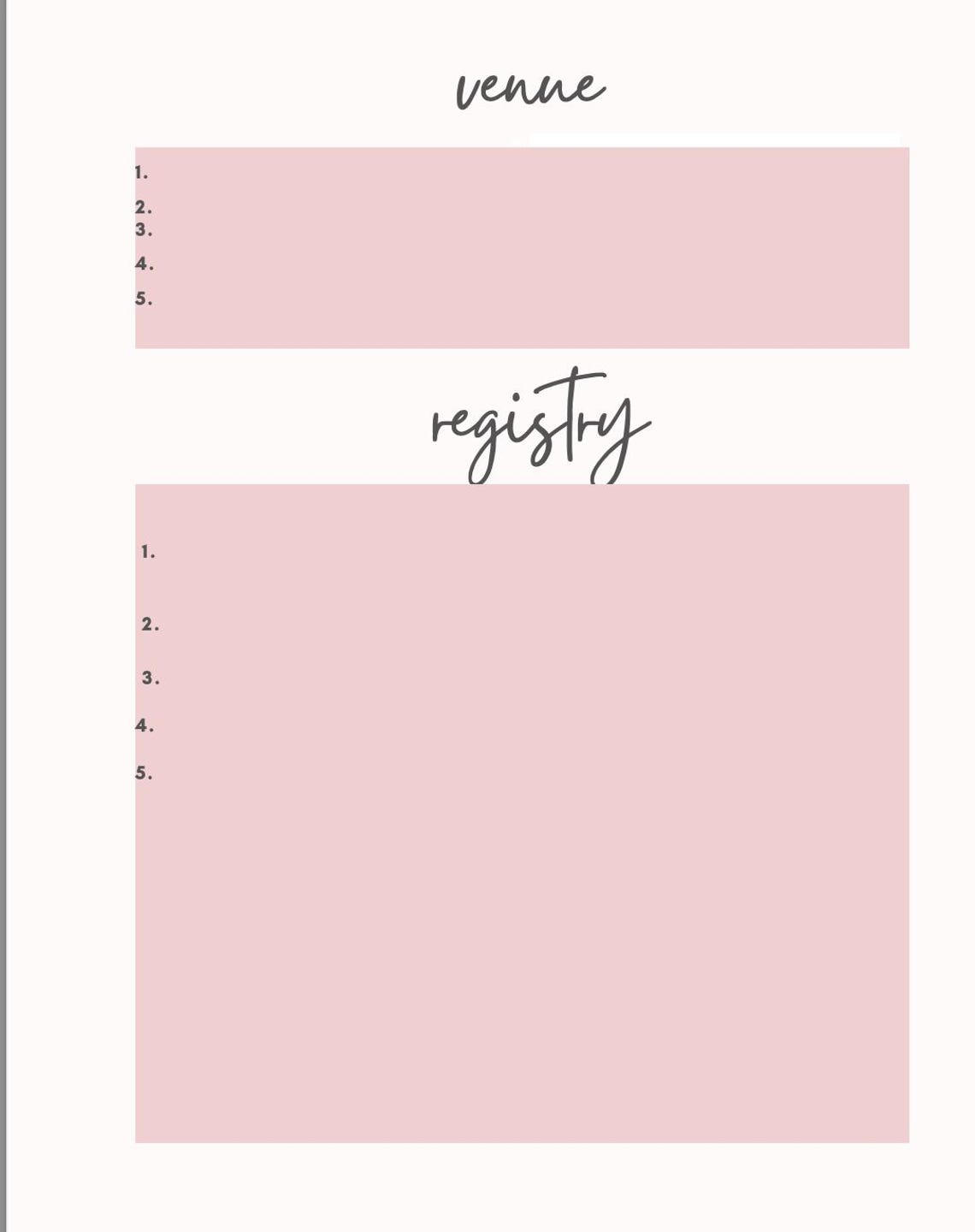 Simple Event Planner Template - Etsy