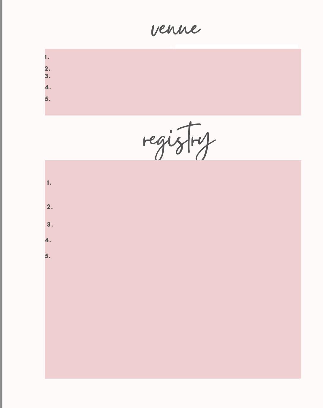 Simple Event Planner Template - Etsy