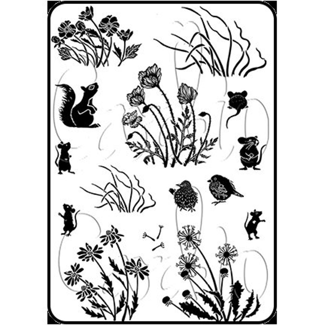 Waving Wildflowers A6 Stamp Set by Card-io - Etsy