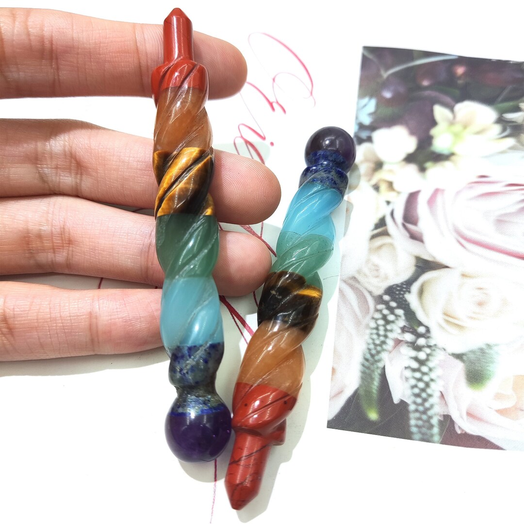3.5 Crystal Wand for Healers, Magic Wand, Wiccan Wand, Wizard Wand ...