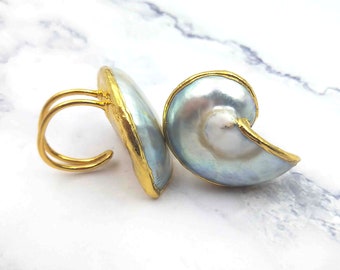 Conch Sea Shell Ring - Etsy