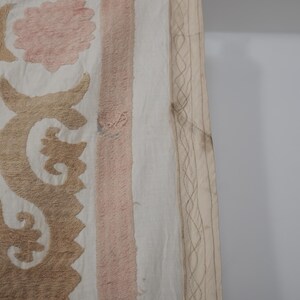 Pastel Suzani Wall Hanging 7'4" X 9'8" Boho Uzbek Tapestry Bedspread ...