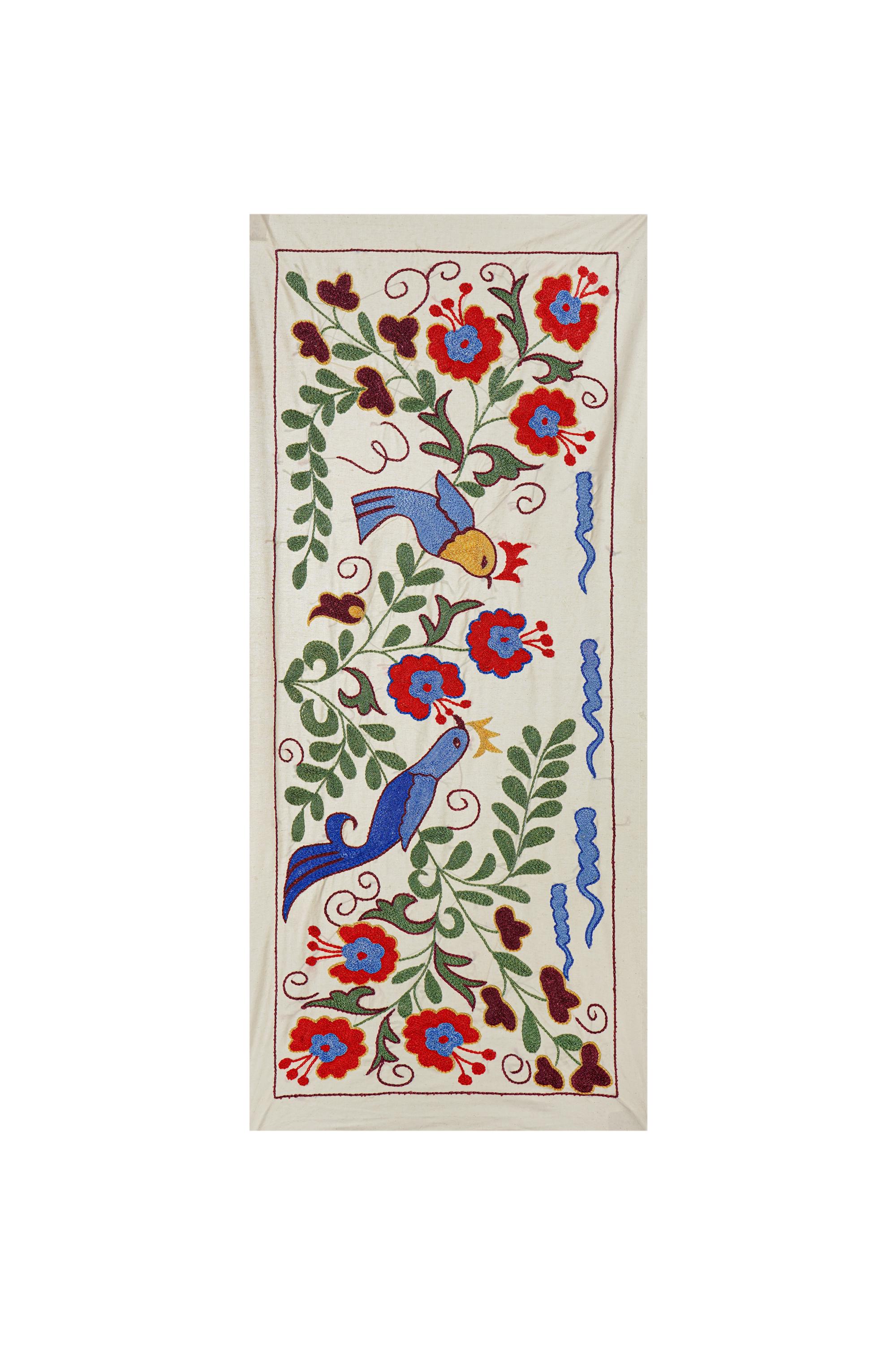 Uzbek Suzani Animal Cotton Tablecloth, 19th Century Bukhara Wall ...