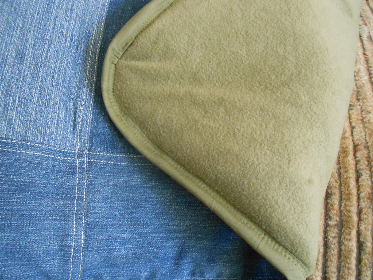 Recycled Jeans Cat Mat Patchwork Small Dog Denim Bed Quilted Eco ...