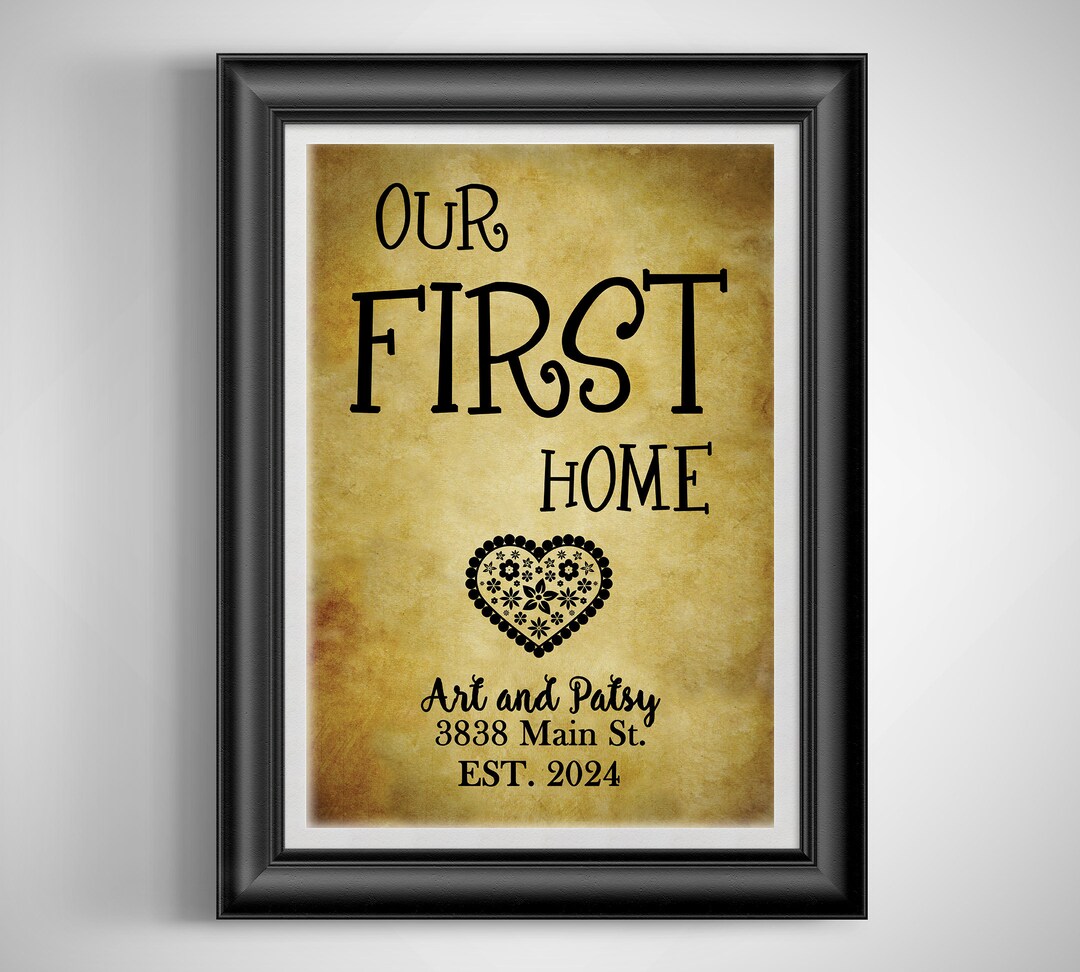 Personalized Sign Our First Home Sign Sold First Home New House Gift ...