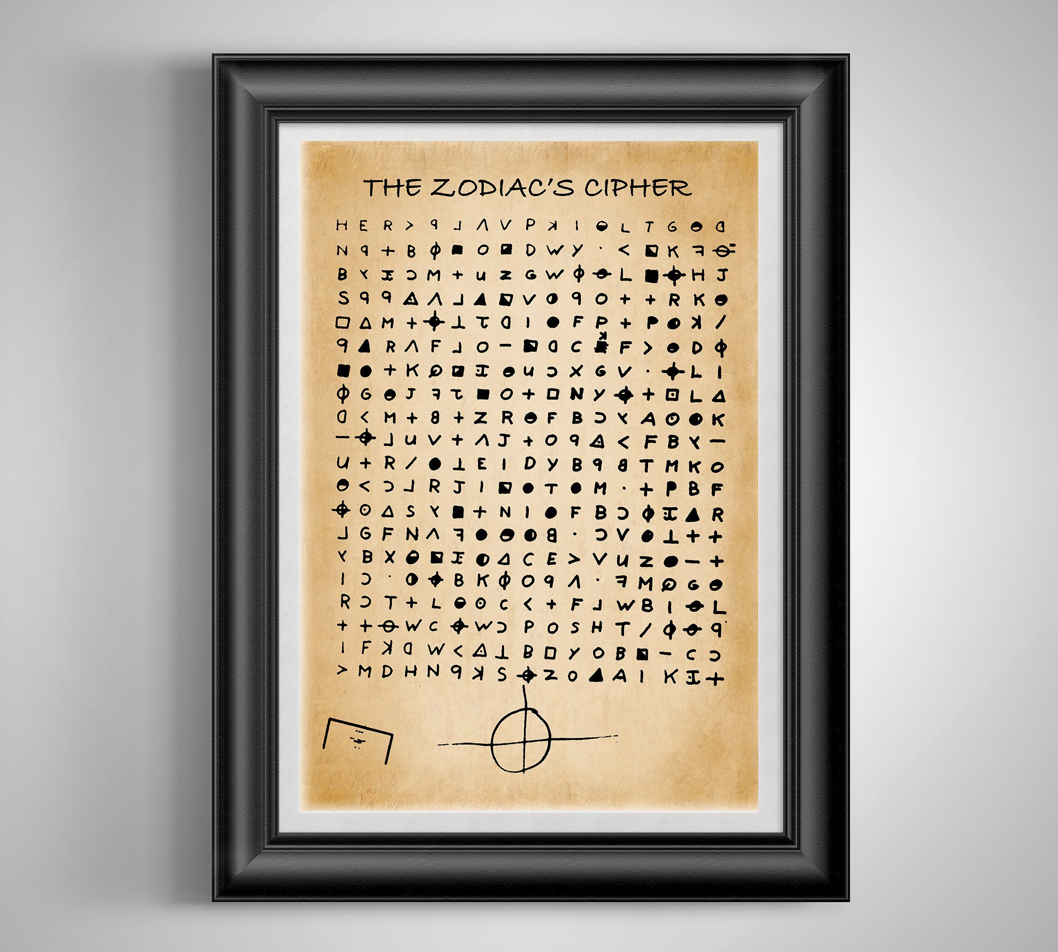 Cryptographer Gift Zodiac Killer Poster Serial Killer Decor Cipher ...