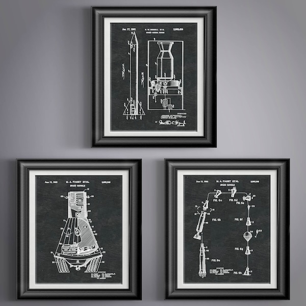 Outer Space Blueprint Poster - Etsy