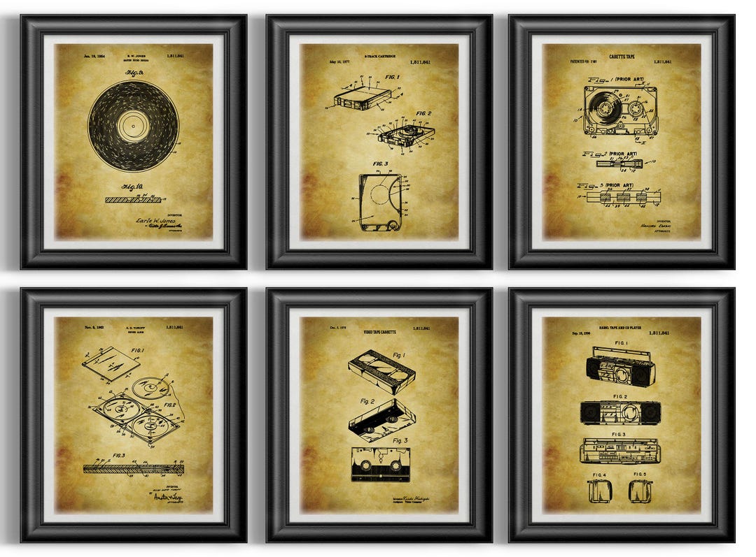 Set of 6 Vintage Music Posters: 70s-80s Retro Wall Art for Music Rooms ...