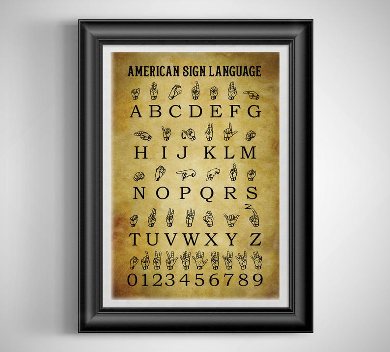 ASL Alphabet Chart American Sign Language Teacher Resource Classroom ...