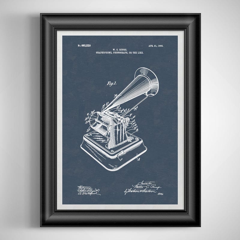 Antique Gramophone - Etsy