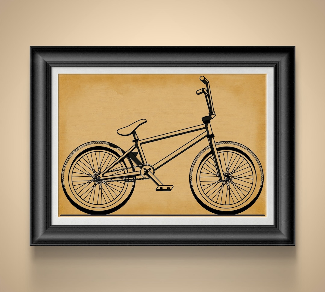 BMX Poster Retro Cycling Posters BMX Vintage Bicycle Gifts BMX Wall Art ...